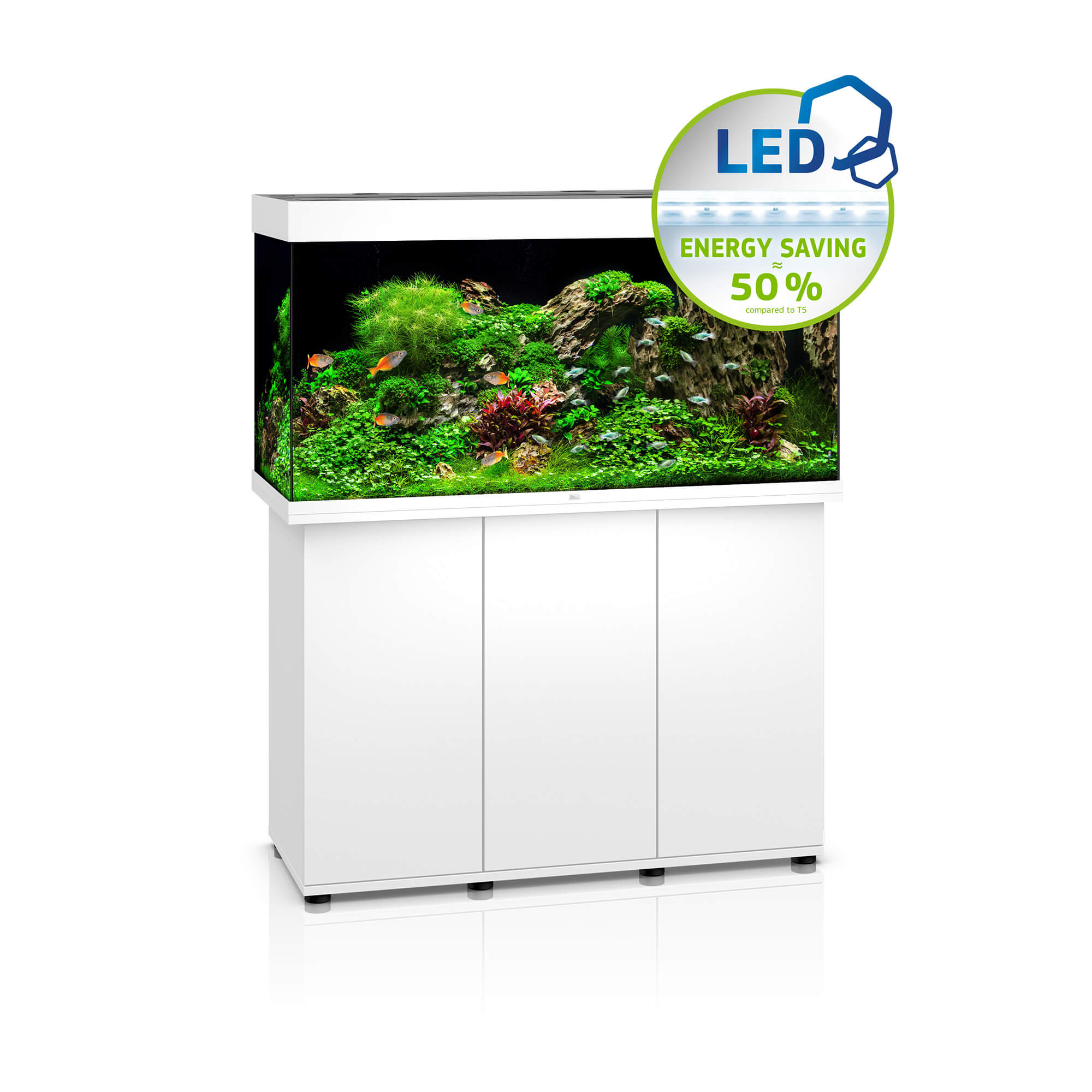 JUWEL Rio 350 LED Akvarij Bel, 121 x 51 x 66 cm, 350 litrov