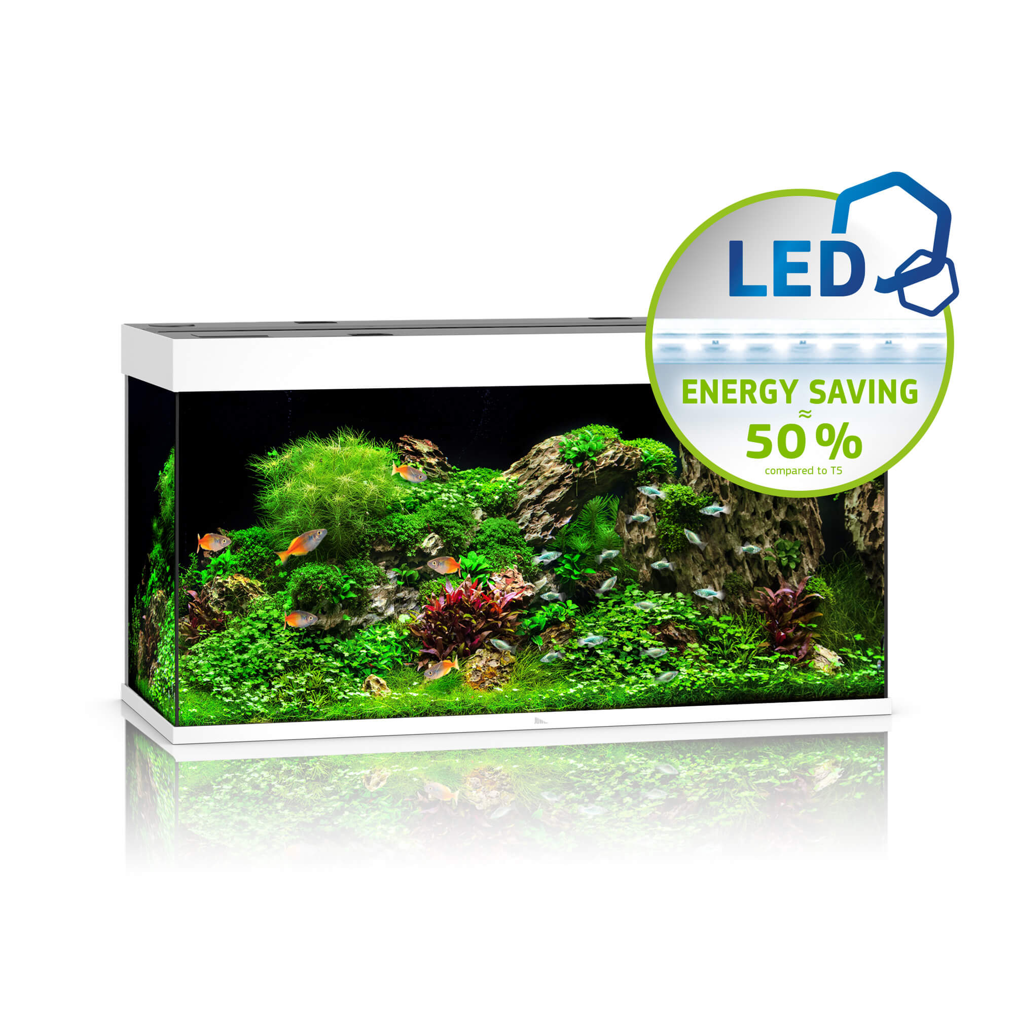 JUWEL Rio 350 LED Akvarij Bel, 121 x 51 x 66 cm, 350 litrov