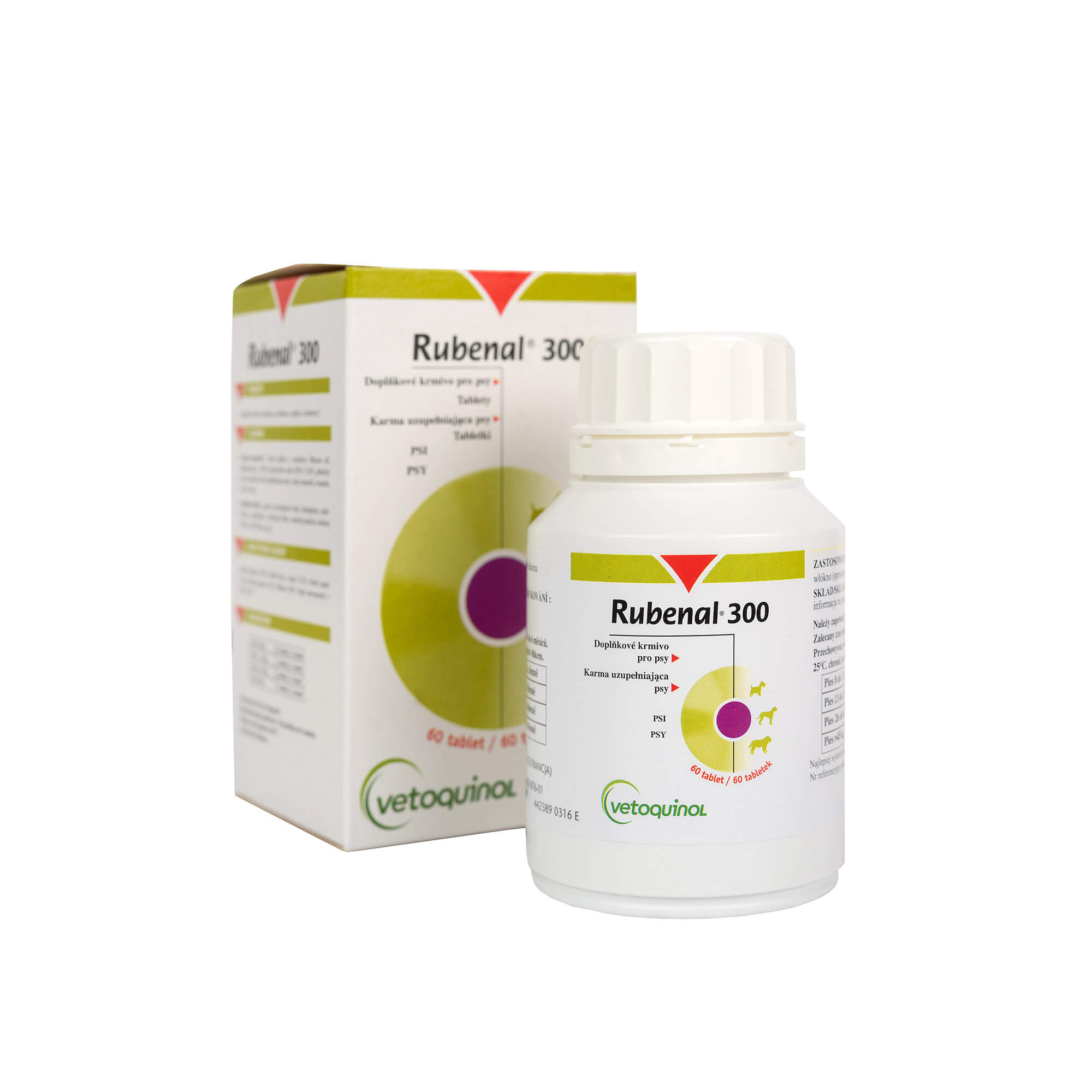 Vetoquinol Rubenal 300 za srednje in velike pse, 20 tableta